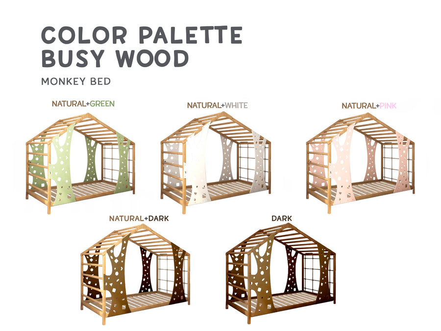 Toddler Monkey Bed for Climbing Legs & Slats – busywood.com