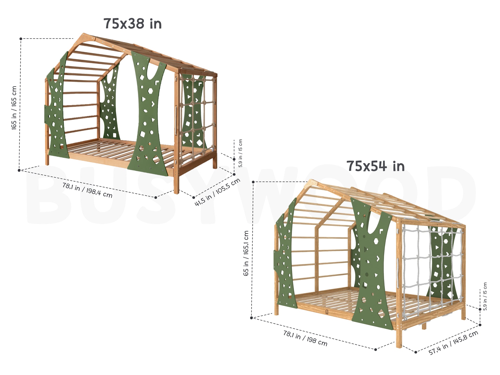 Toddler Monkey Bed for Climbing Legs & Slats – busywood.com