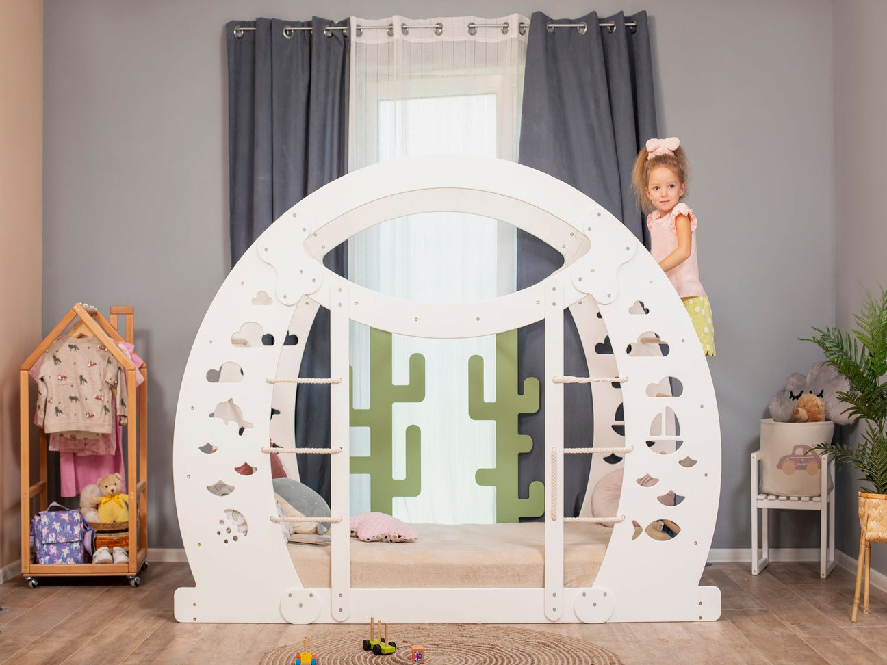 Montessori wood Gym Bed Adventure – busywood.com