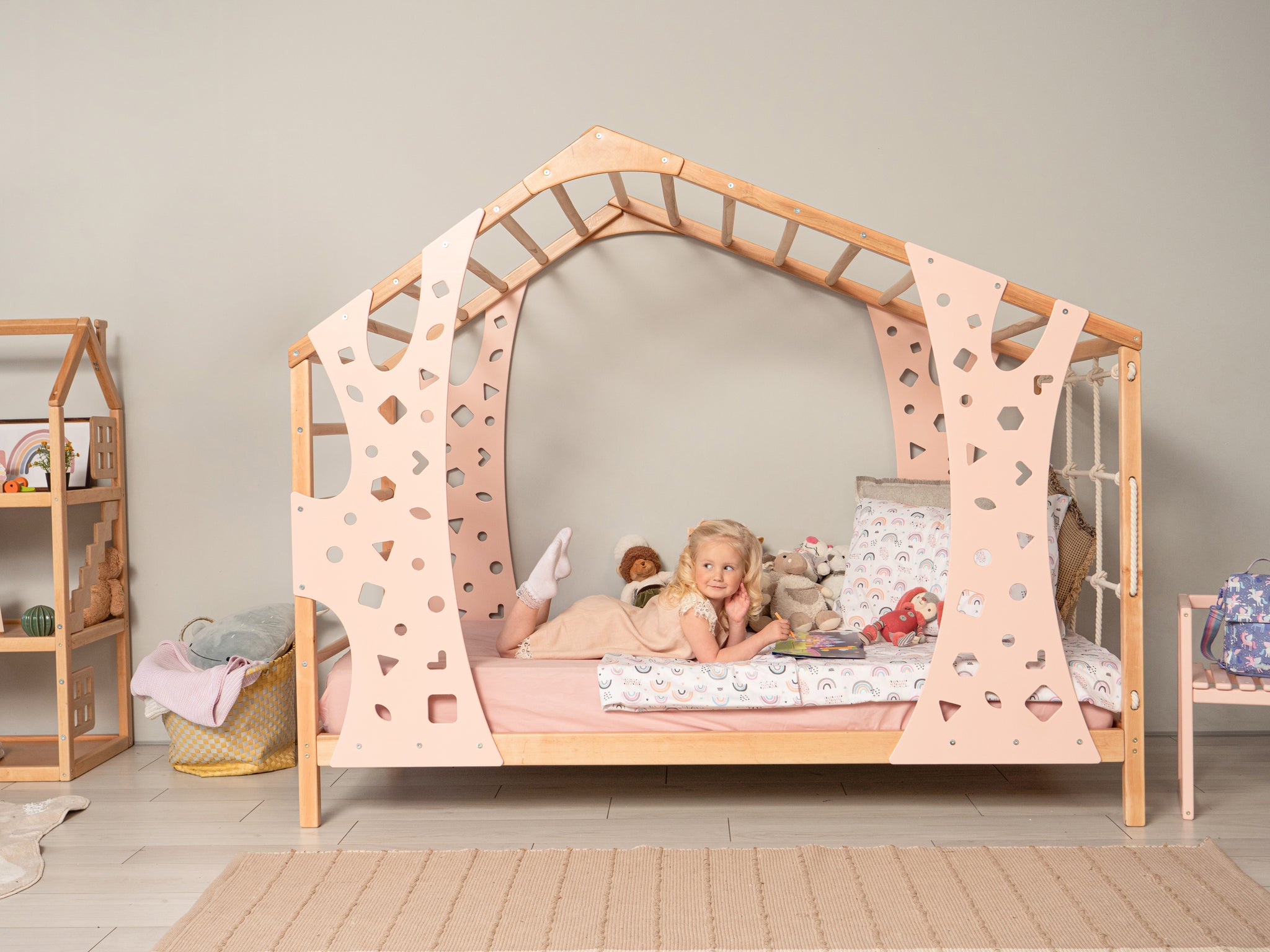 Toddler Monkey Bed for Climbing Legs & Slats – busywood.com
