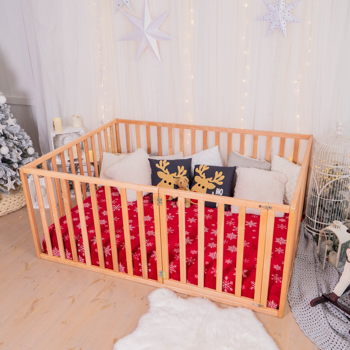 Montessori Floor Playpen Bed with extended rail (Model 6.3/20 ...