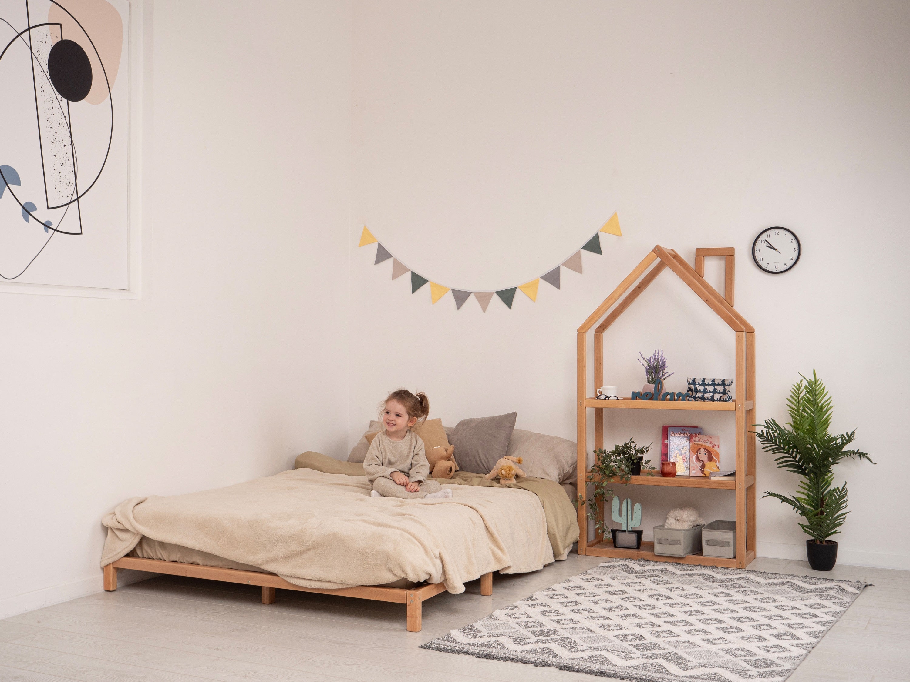 Zen Low Profile Bed with Legs & Slats – busywood.com